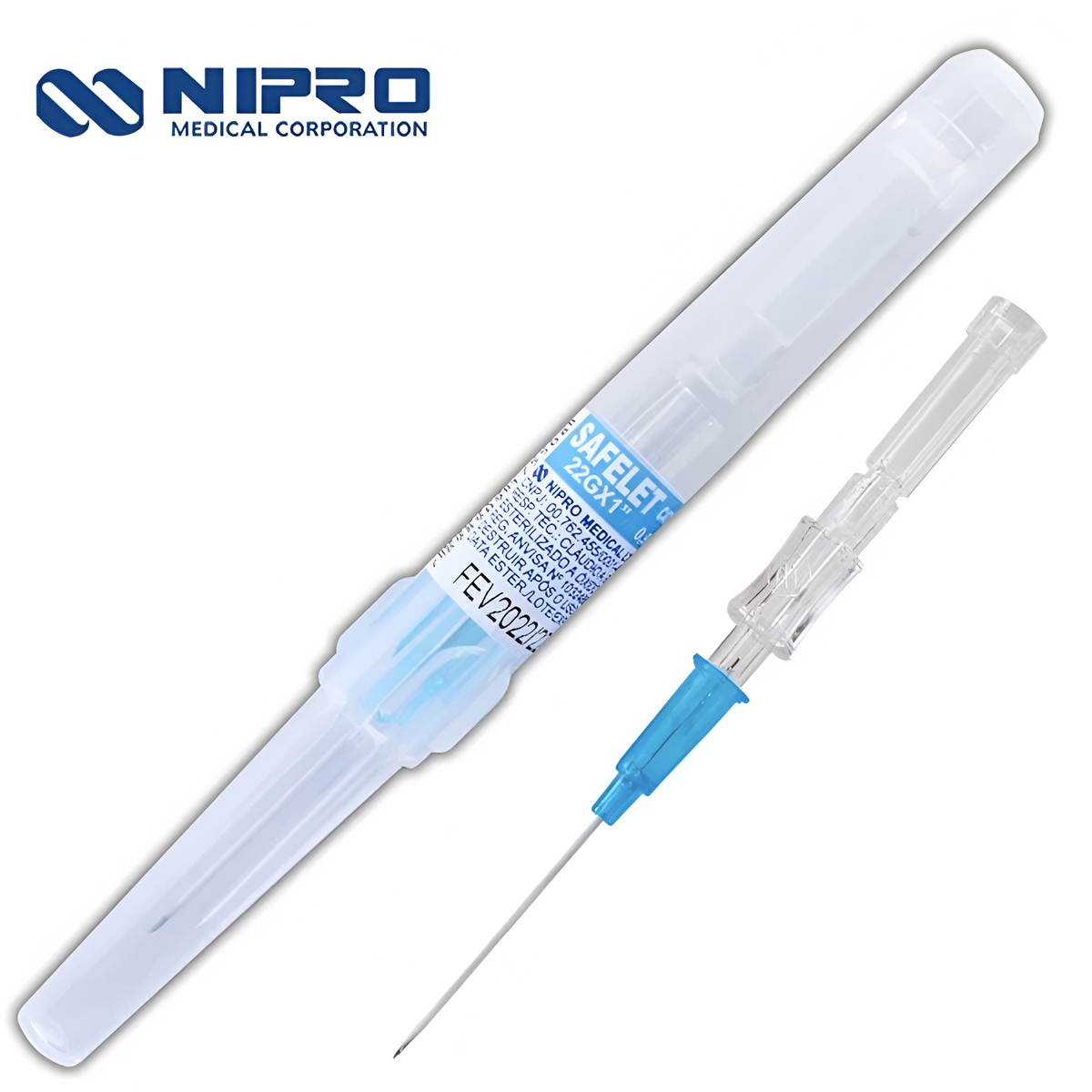 Catéter intravenoso 22G x 1" Caja X 50 2225ISO NIPRO SAFELET – GLOBALMED