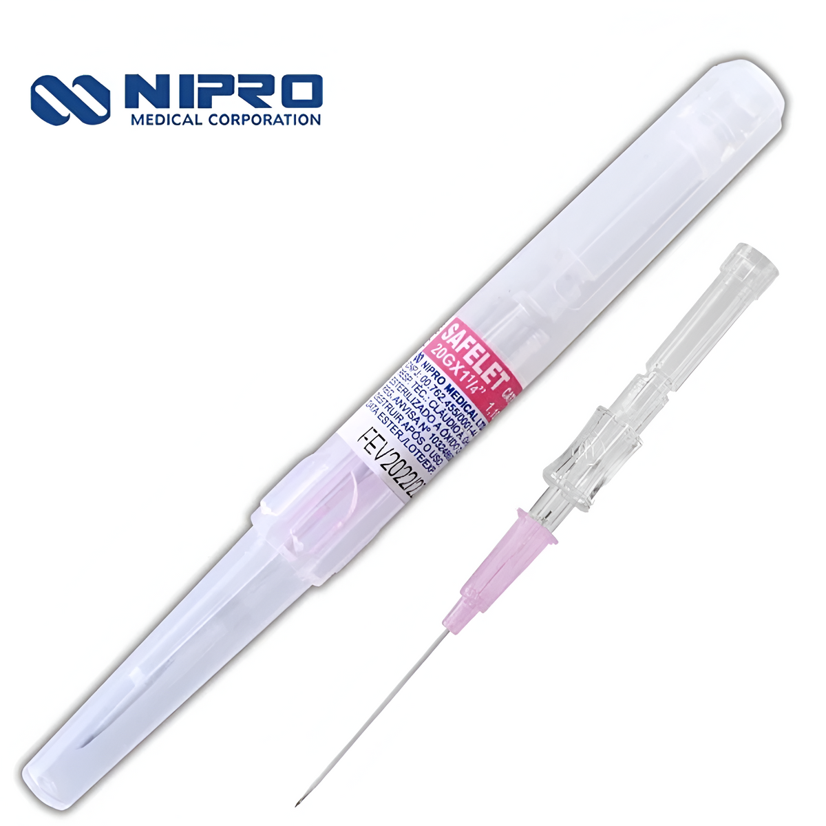 Catéter intravenoso 20G x 1.1/4" Caja X 50 2032ISO NIPRO SAFELET ...