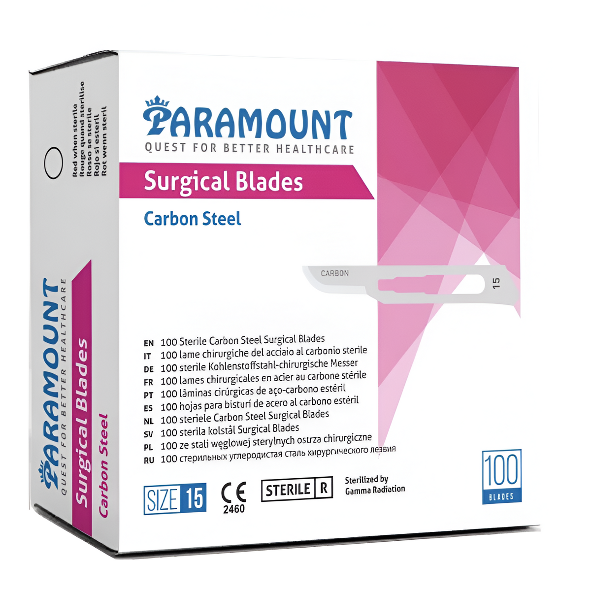 Hoja de bisturí de acero al carbono. Empaquetado en bolsas despegables ...